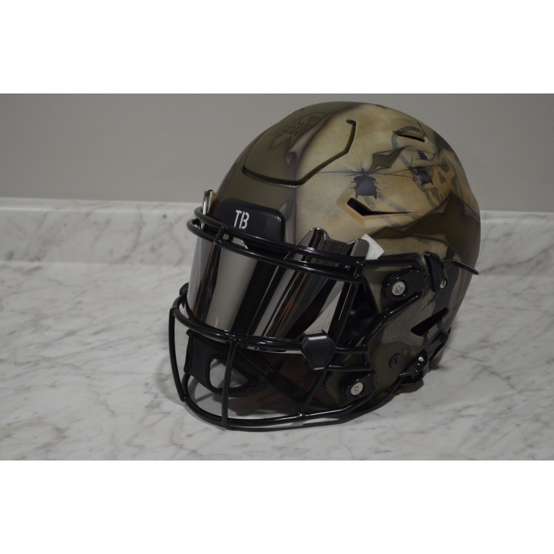 Tom Brady - Tampa Bay Buccaneers Hand Painted Ripped Salute to Service ...
