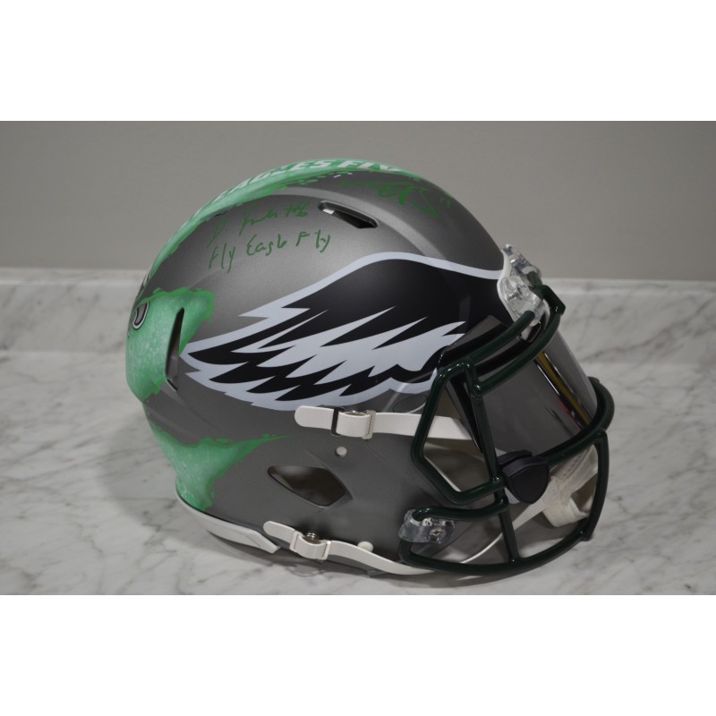 AJ Brown/DeVanta Smith - Philadelphia Eagles Custom Painted Riddell ...